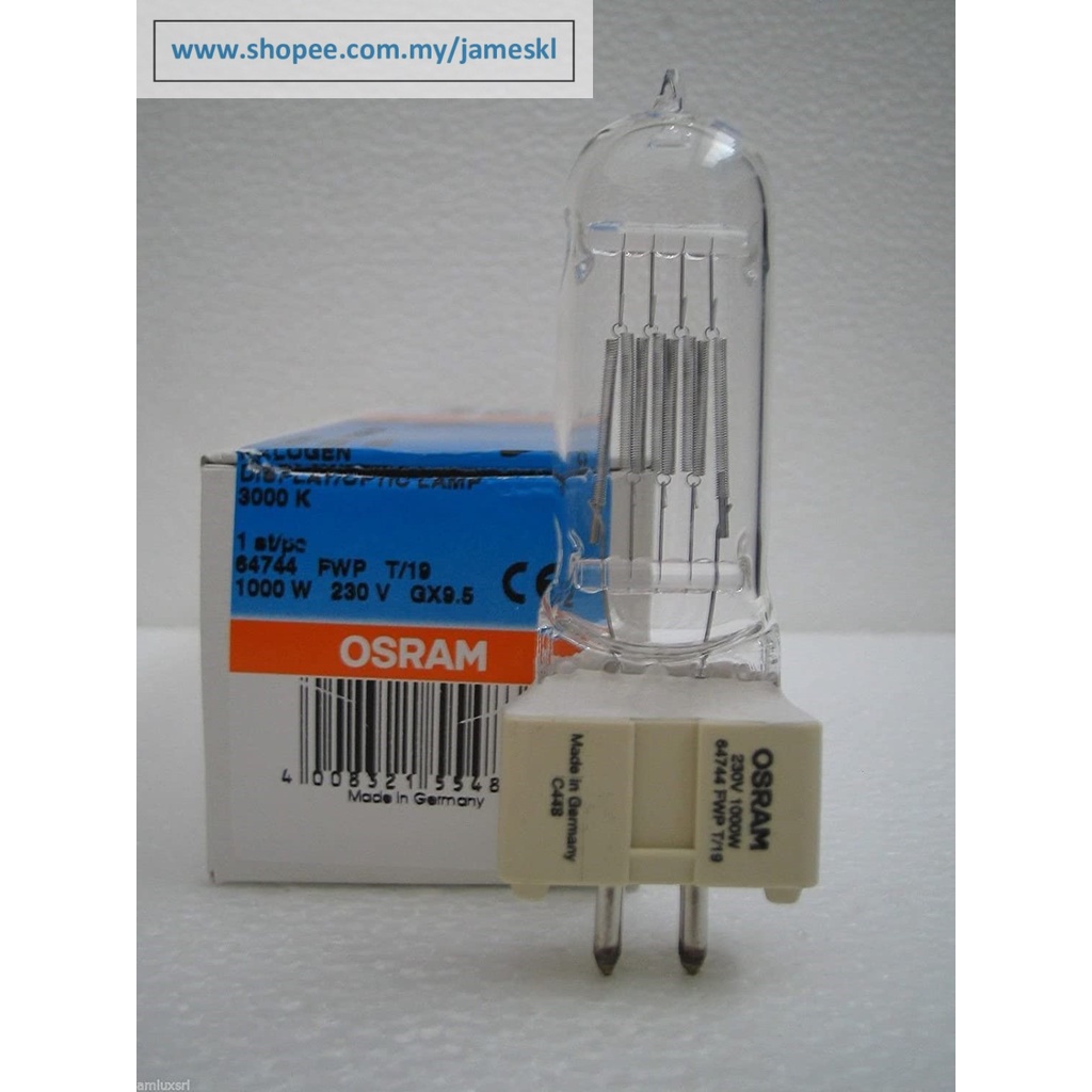Osram 64744 230v 1000w T19 FWP Studio lamp (made in Germany) | Shopee ...