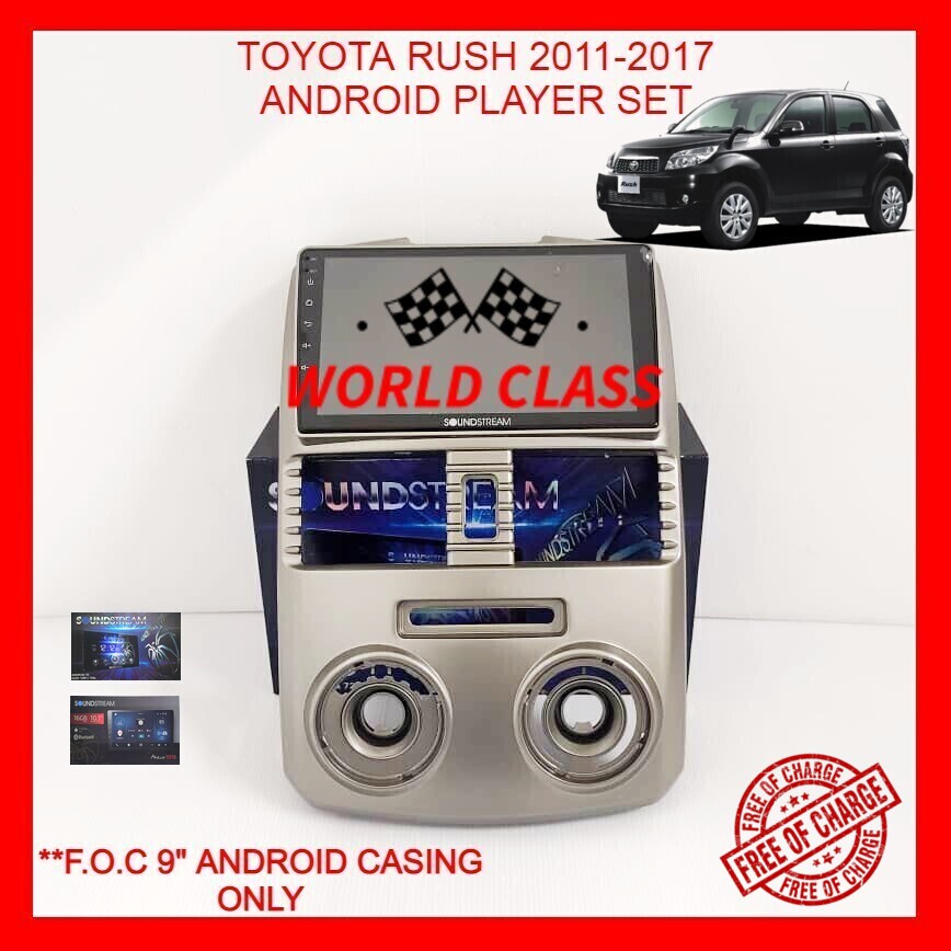 TOYOTA RUSH 2011-2017 SOUNDSTREAM 9" ANDROID IPS PLAYER FULL HD SCREEN ...
