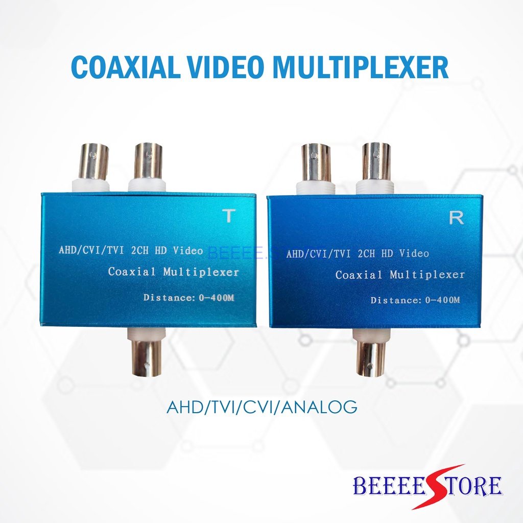 HD-102 2CH Coaxial Video Multiplexer 1 in 2 out Ahd/Tvi/Cvi/Analog ...