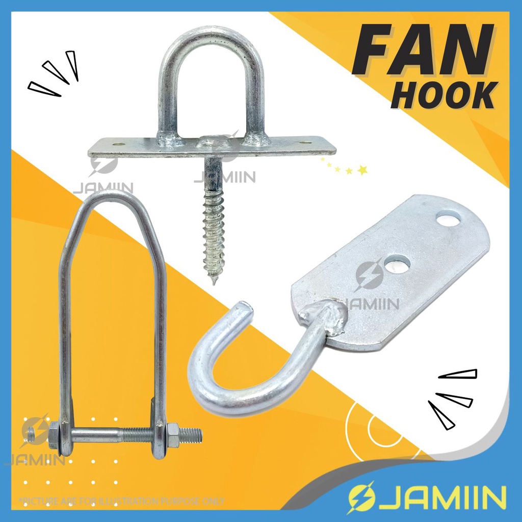D TYPE / J TYPE Fan Hook Kipas Ceiling Mount Siling Fan Bracket ...