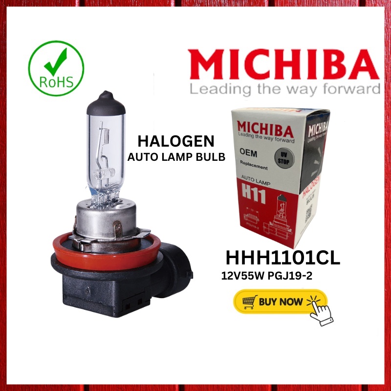 MICHIBA Taiwan H11 Halogen Bulb 12v 55w Car Headlight Mentol Lampu ...