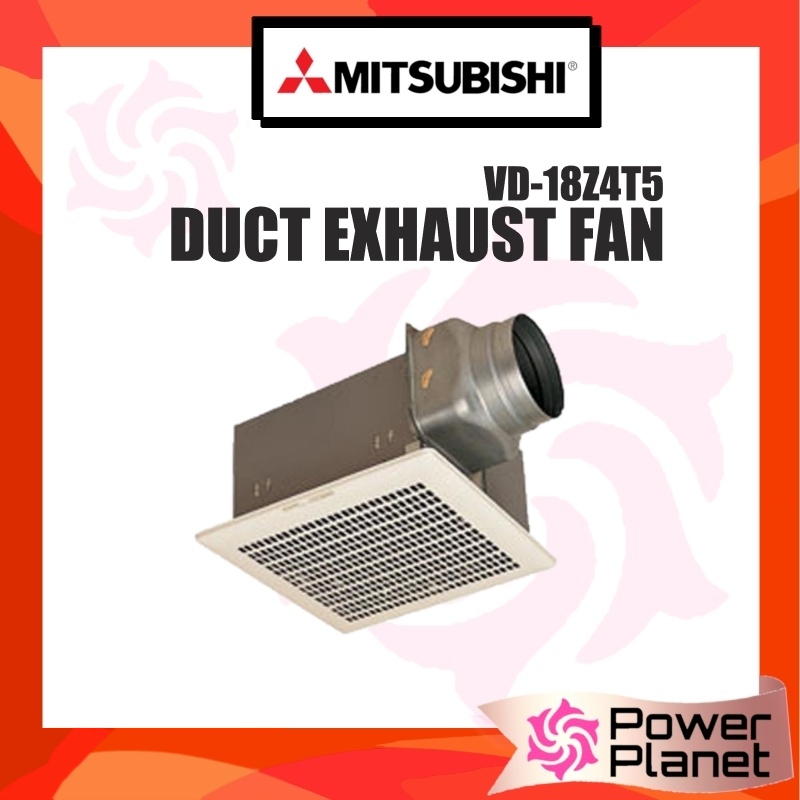 Mitsubishi Duct Fan VD-18Z4T5 Ducted Exhaust Ventilation Fan | VD ...