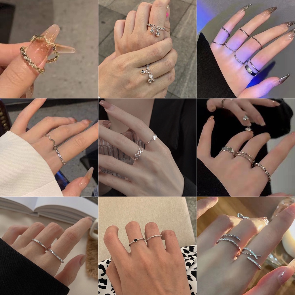 Hollow Love Set Ring Female Light Luxury Temperament Niche Design Sense ...