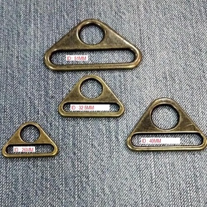 Triangle Double Ring Slot and Hole Loop Buckle Triangle Rings Buckles ...
