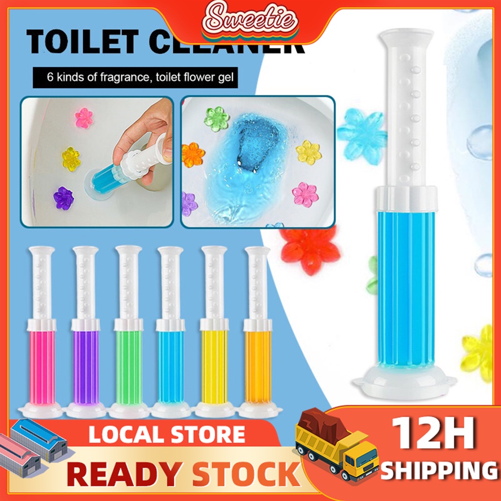 Toilet Gel Freshener Push Type Scrubble Bubble Bathroom Cleaner ...