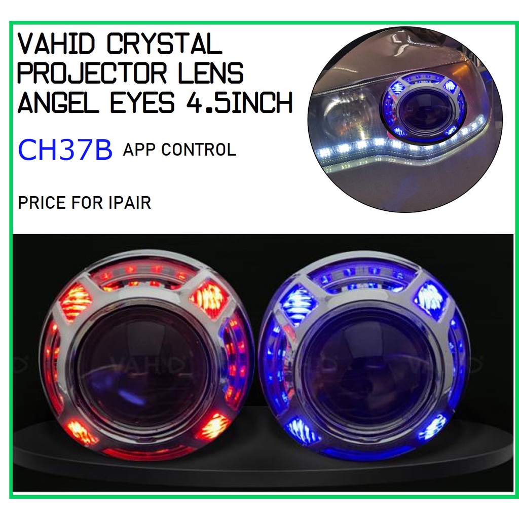 CH37B 4.5 inch Crystal angel eye Bi-xenon Car hid xenon projector kit ...