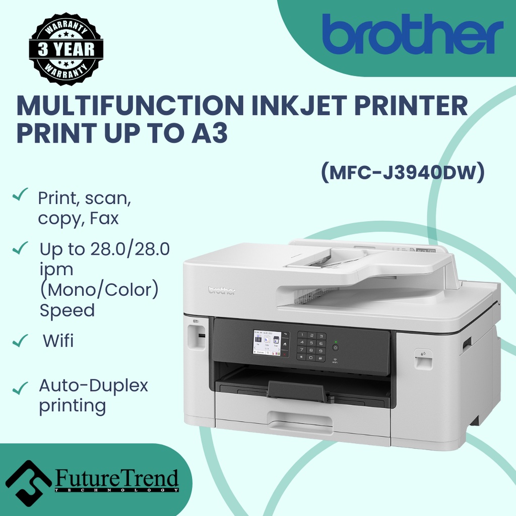 Brother MFC-J3940DW Multifunction Inkjet Printer print up to A3 | Shopee Malaysia