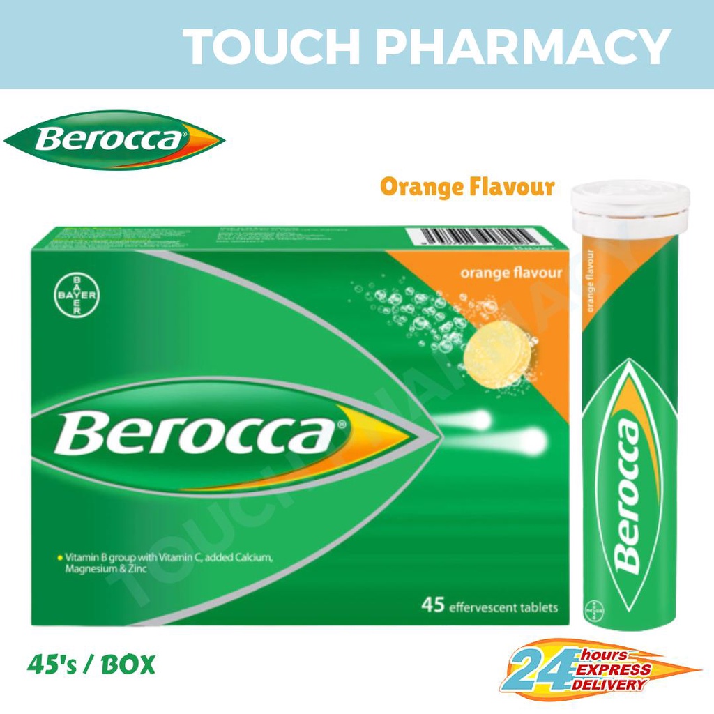 BEROCCA EFF TAB 45's BOX (Orange Flavour) | Shopee Malaysia
