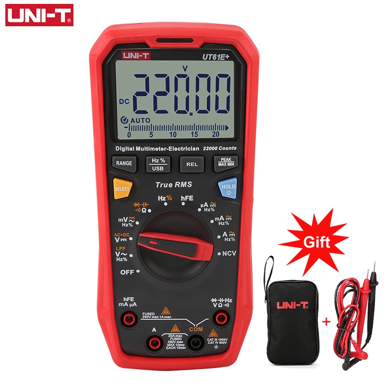 UNI-T UT61E+ True RMS Multimeter Digital Auto Range Unit True RMS meter ...