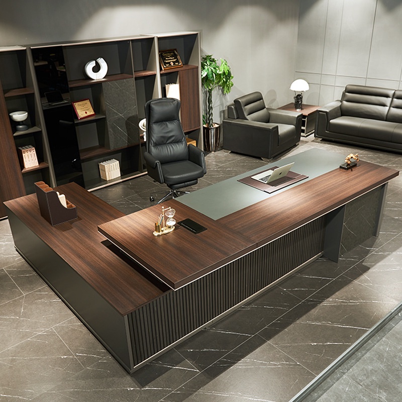 Boss desk simple modern office desk manager single desk and chair ...