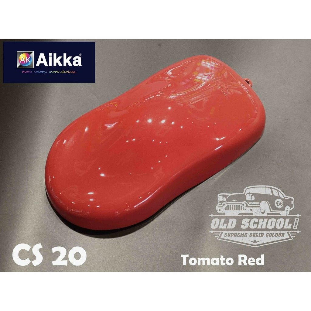 AIKKA CS20 TOMATO RED OLD SCHOOL SUPREME SOLID COLOUR 2K PAINT | Shopee ...