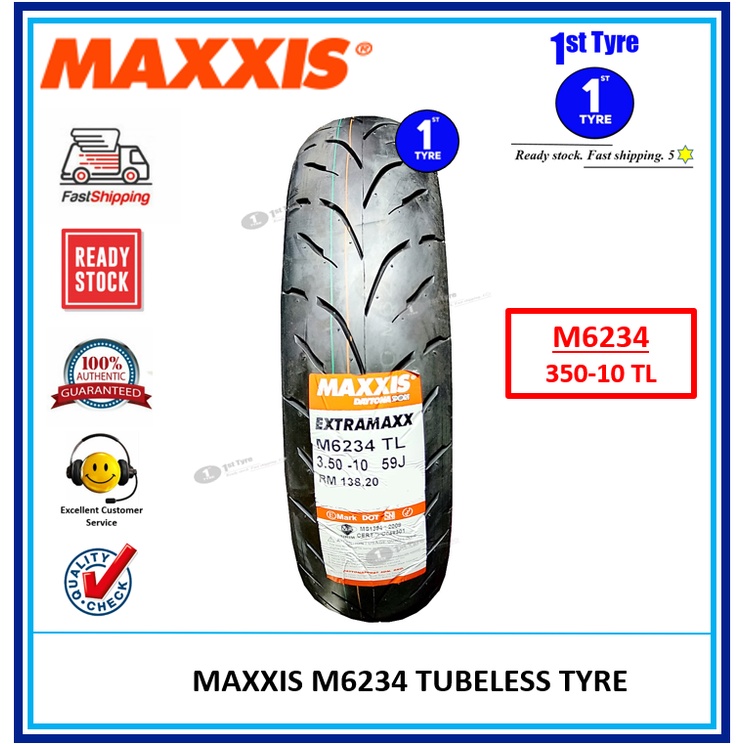 M6234 EXTRAMAXX MAXXIS TYRE 350-10 TUBELESS (YEAR 2022) | Shopee Malaysia