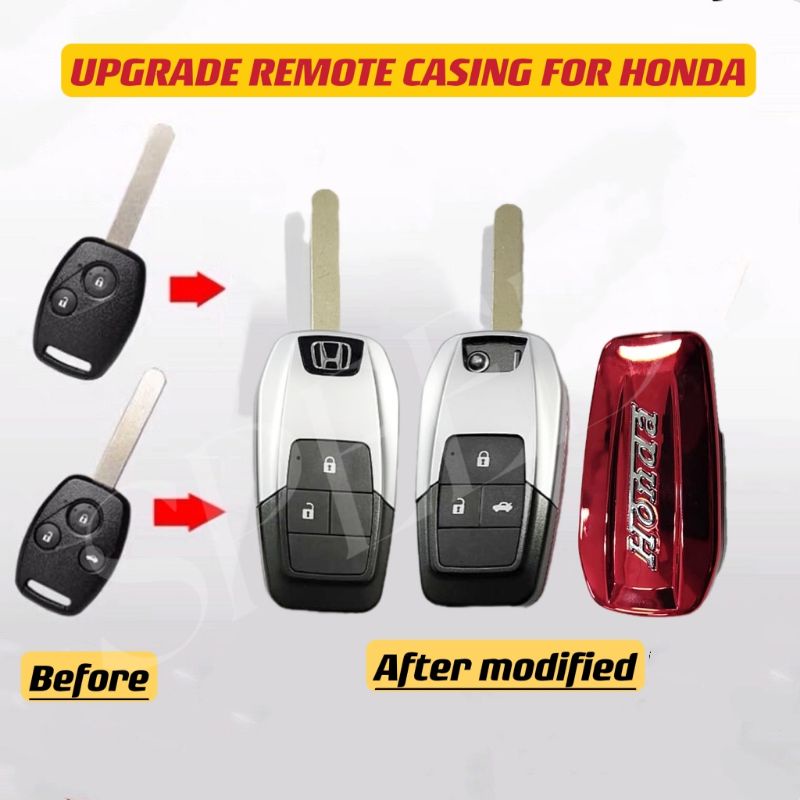 HONDA UPGRADE REMOTE CASING FLIP KEY 2 BUTTONS AND 3 BUTTONS | Shopee ...