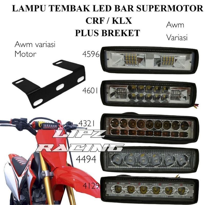 SUPERMOTO LED BAR LIGHT PACKAGE CRF KLX KTM VIAR HEADLAMP FRONT LED ...