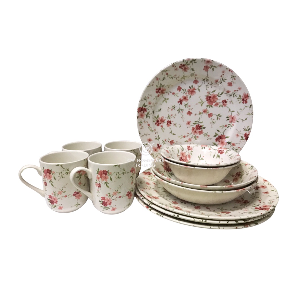 Claytan 406FS Florid 4/8/12Pcs Single&Couple&Family Set Set Pinggan ...