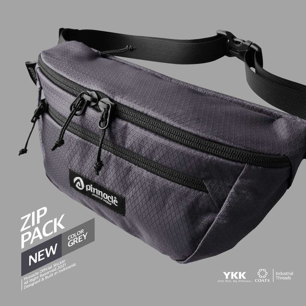 Pinnacle Zip Pack - Grey | Shopee Malaysia