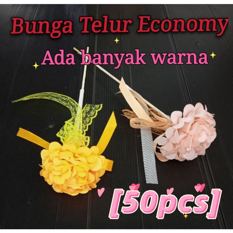 [Economy] 50pcs Bunga Telur / Bunga Pahar / Bunga Ball Mum / Wedding ...