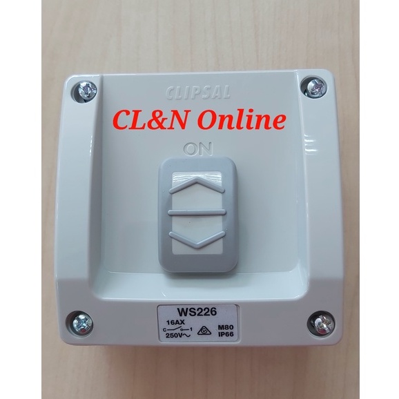 Schneider CLIPSAL WS226 16A 1 Gang Weatherproof Surface Switches IP66 ...