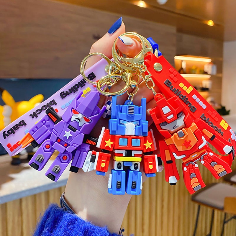 Transformers Building Block Keychain Pendant Trendy Optimus Prime ...