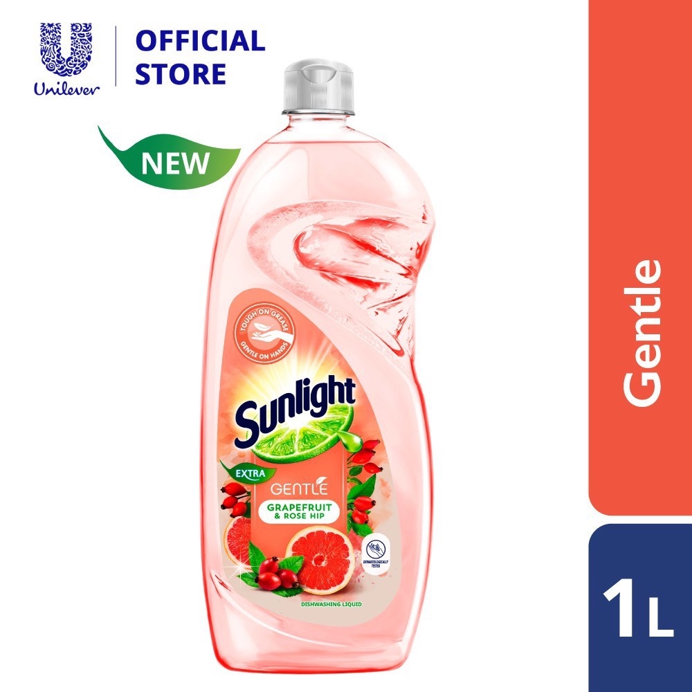 Sunlight Dishwash Liquid Gentle Grapefruit & Rose Hip 800ml | Shopee ...