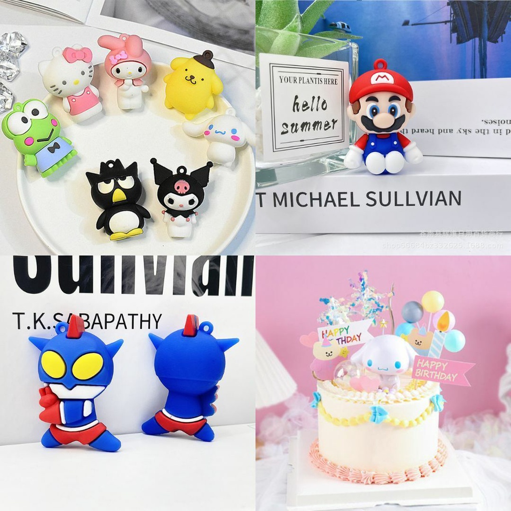 Cute Sanrio Character Super Mario Action Kamen Cartoon Kids Birthday ...