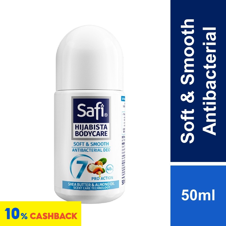SAFI Hijabista Bodycare Antibacterial Deodorant Roll On Soft & Smooth ...