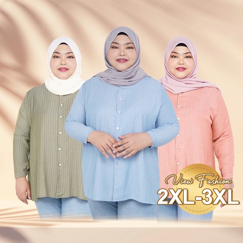 [VIEW] 2XL-3XL PLUS SIZE MUSLIMAH SWEET MALIYA BLOUSE 21168 | Shopee ...
