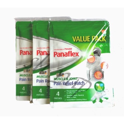 3 Unit x Panaflex Muscle Pain Relief Patch 肌肉酸痛止痛贴 4's**Exp-09/25 ...