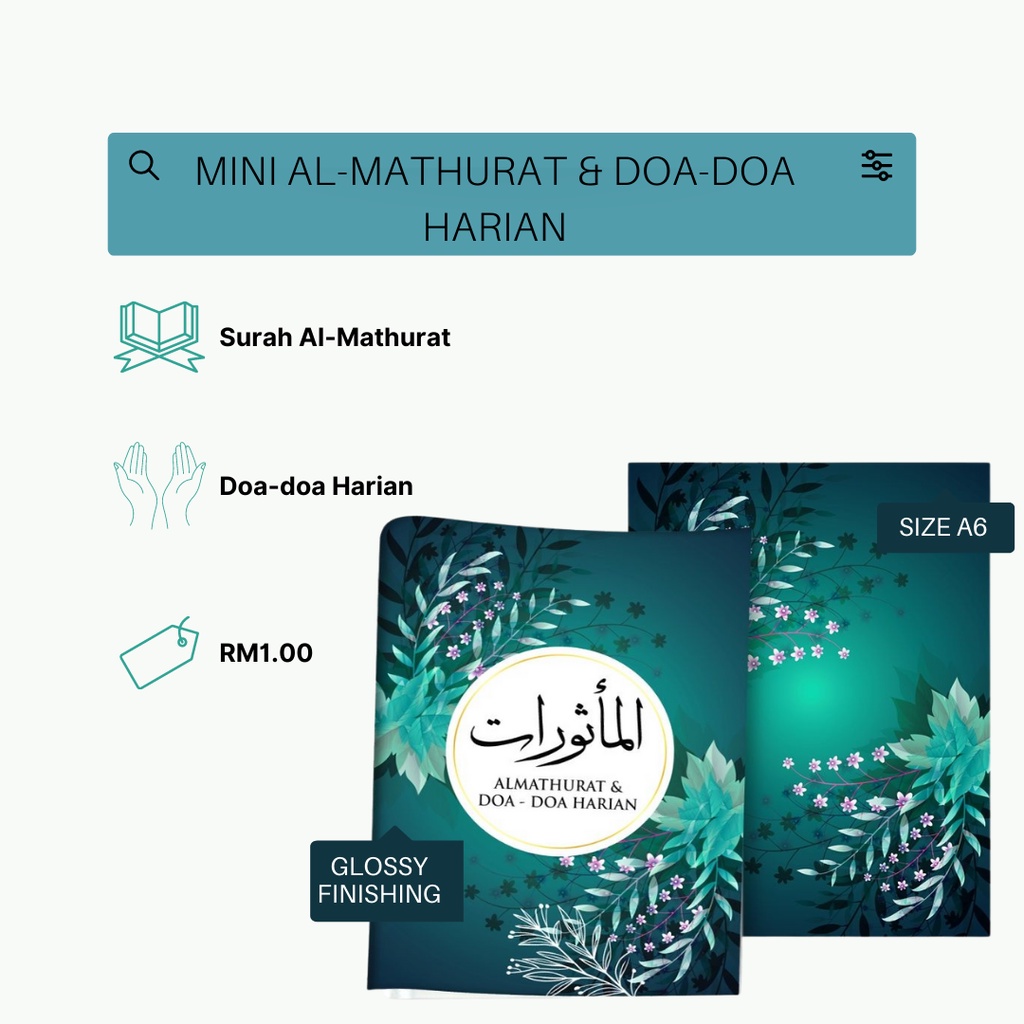 Mini al-Mathurat & Doa-doa Harian Saiz A6 | Shopee Malaysia