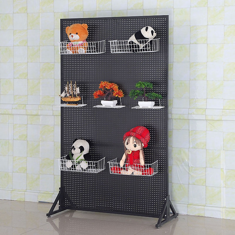Cave panel standing pegboard shelf floor display wall rack pegboard ...
