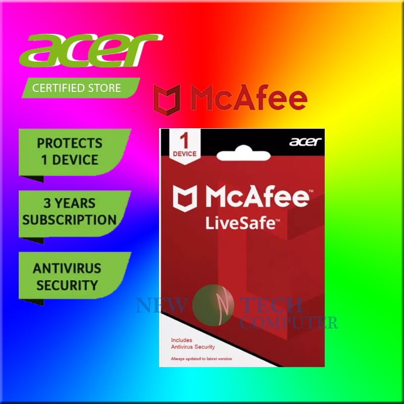 McAfee LiveSafe Antivirus 3 Years (1 User only) PC / Laptop/ Tablet ... McAfee LiveSafe Antivirus 3 Years (1 User only) PC / Laptop/ Tablet ...