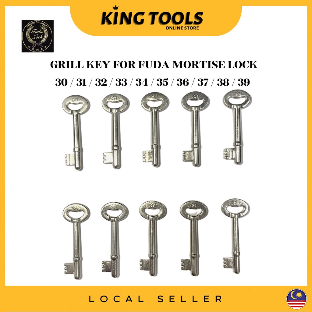 FUDA Mortise Lock Grill Key 30 - 39 | Shopee Malaysia