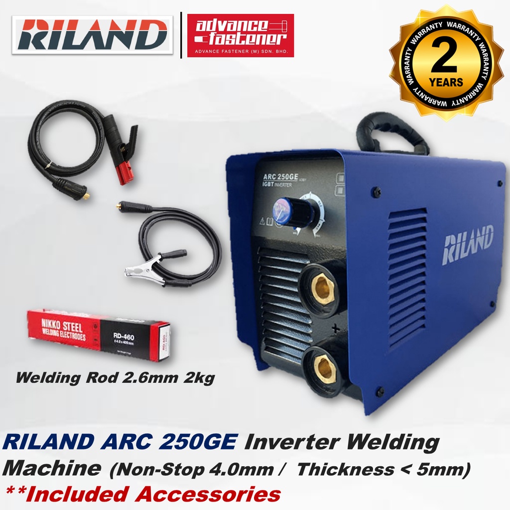RILAND ARC 250GE Inverter Welding Machine ( Non-Stop 4.0mm / Thickness