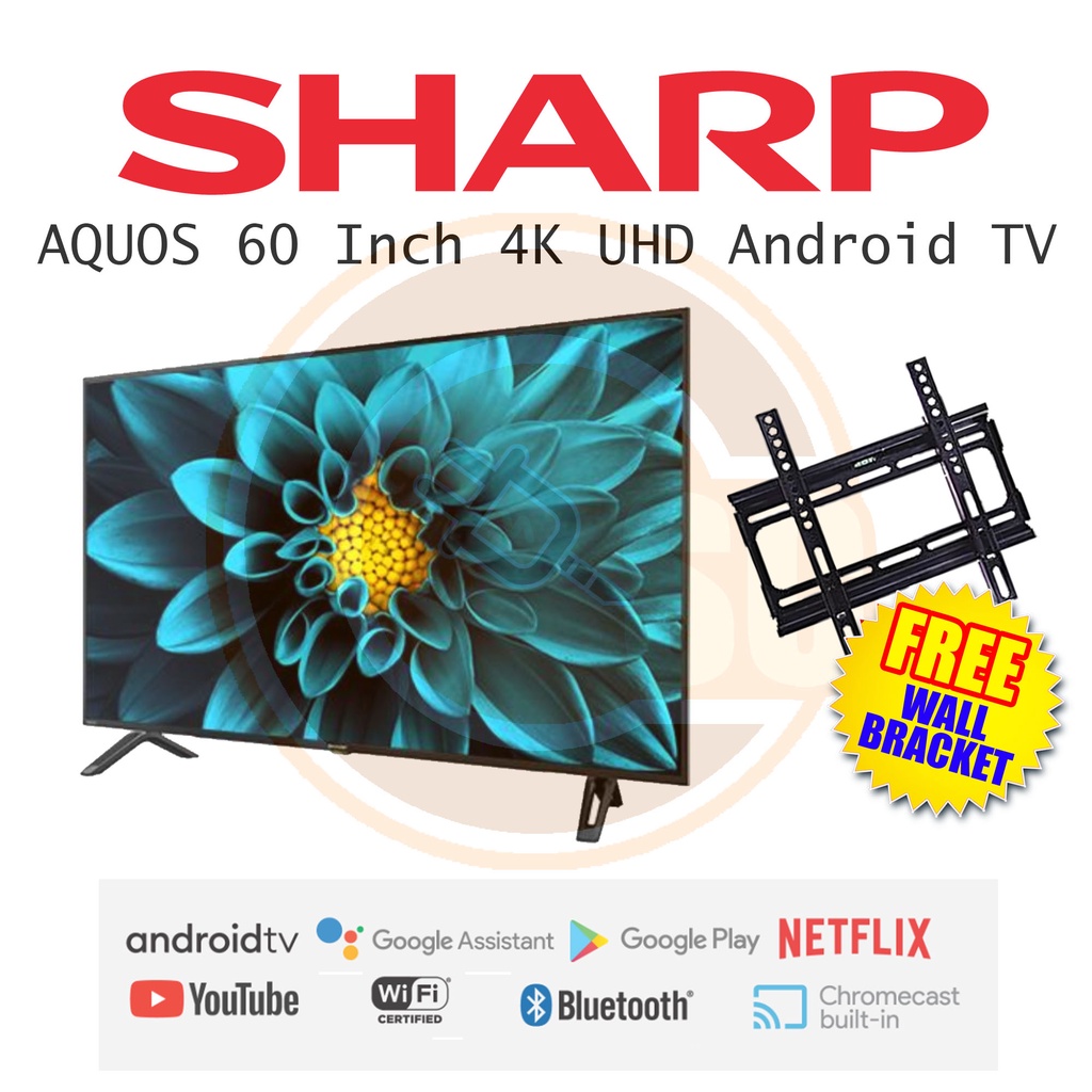 [FREE WALL BRACKET] SHARP AQUOS 60" 4K UHD ANDROID TV - 4TC60DK1X ...