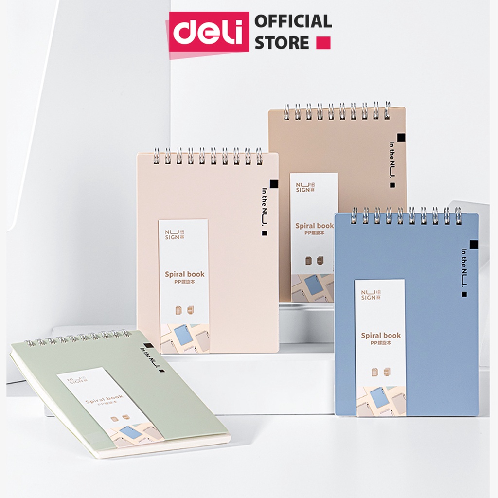 XO A6 pastel spiral spring notebook 120 square pages Deli - Suitable ...