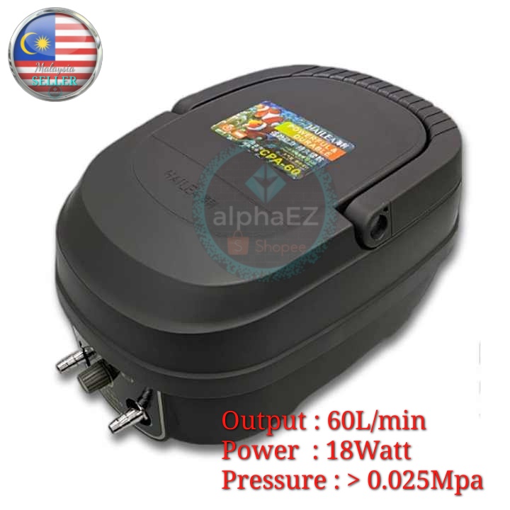 Aquarium Hailea CPA-60 CPA-120 CP-60 AC/DC Air Pump Fish Tank Oxygen Pump Rechargeable Low Noise ...