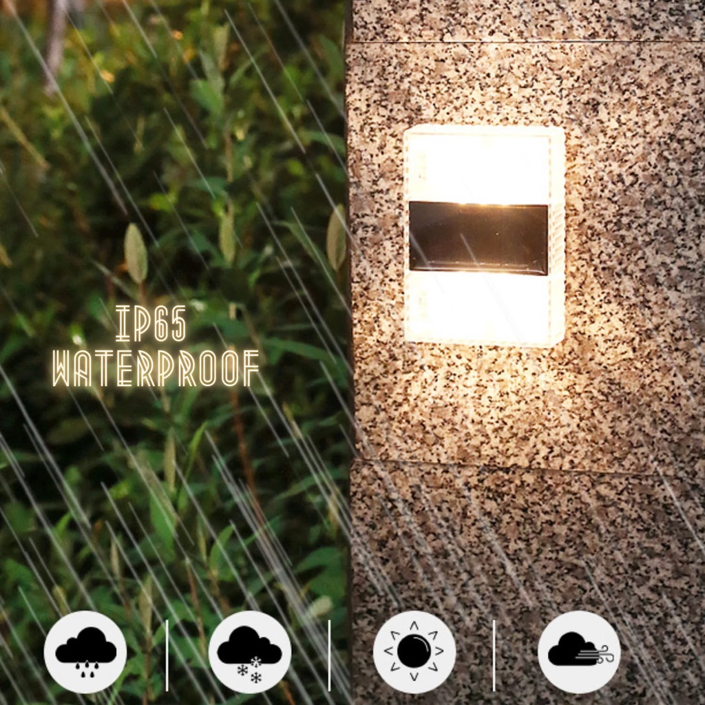 Waterproof LED Solar Wall Lamp Waterproof LED Solar Wall Light Outdoor ...
