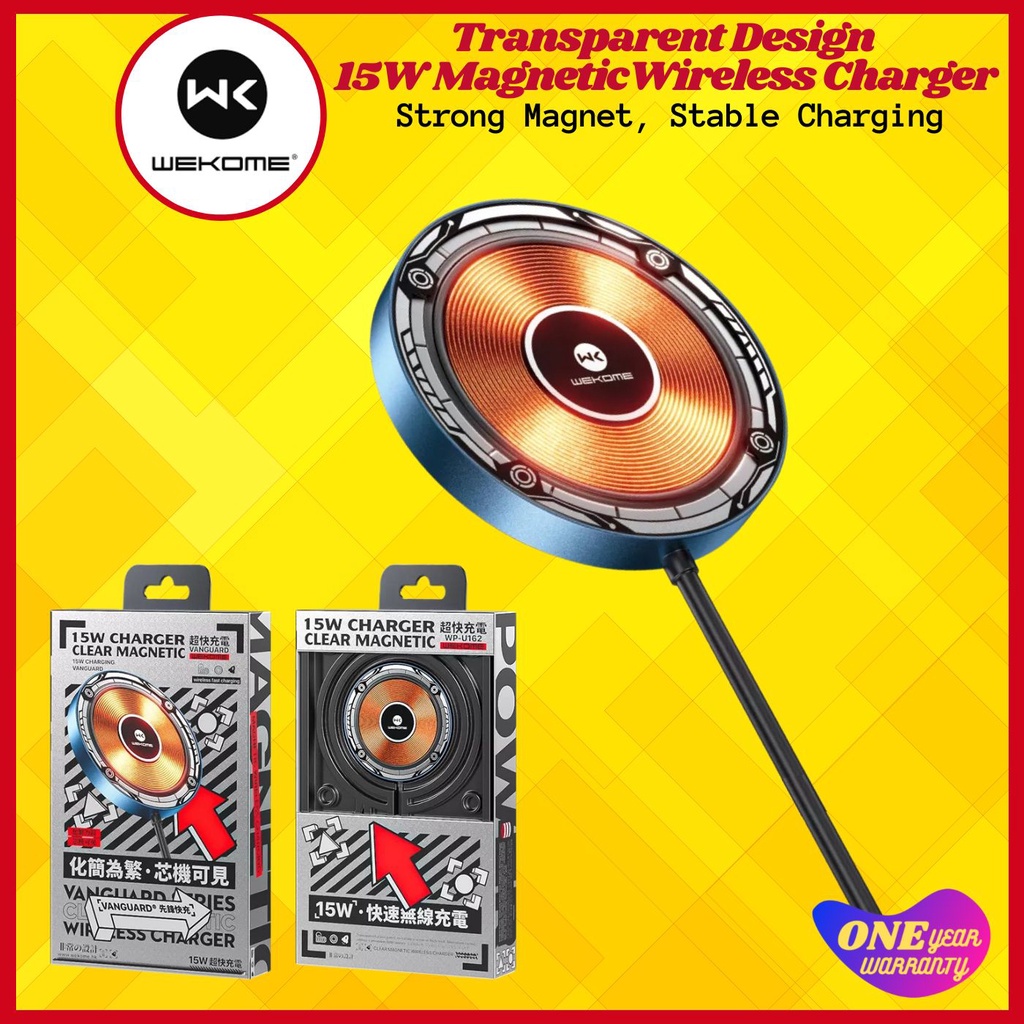 【1YrWarranty】WEKOME REMAX Retro Style Transparent Design Portable 15W ...
