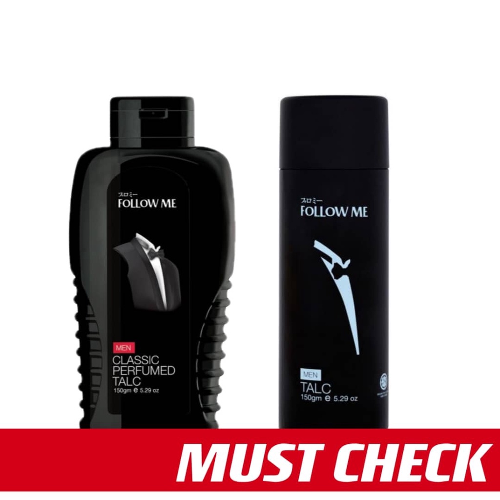 Follow Me Men Classic Perfume Talcum Powder 150G/ Follow Me Men Talcum ...
