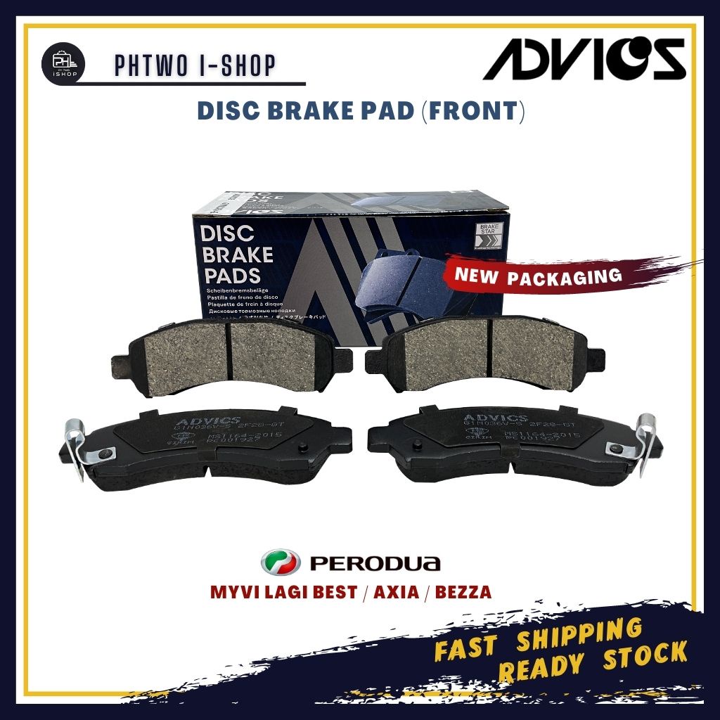 BRAKE PAD FRONT - PERODUA MYVI LAGI BEST AXIA BEZZA ADVICS (G1N036TE ...