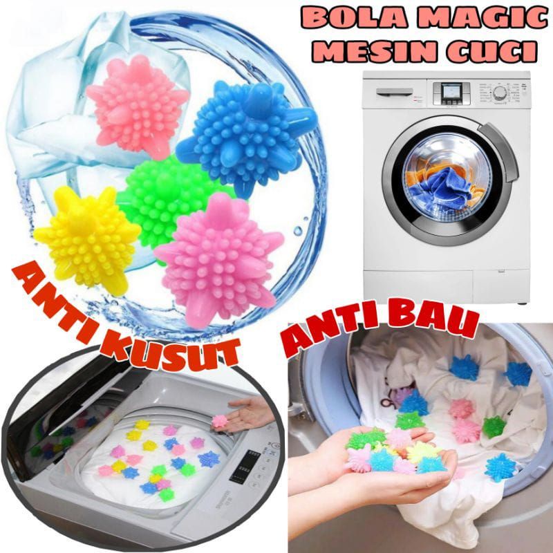 MESIN Silicone Rubber BALL Washing Machine MAGIC LAUNDRY BALL ANTI ...