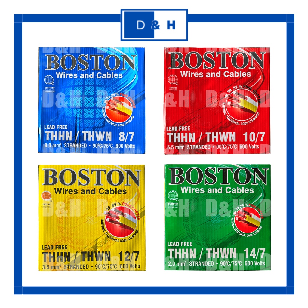 Boston THHN / THWN Stranded Wire 8/7 10/7 12/7 14/7 (150meters ...