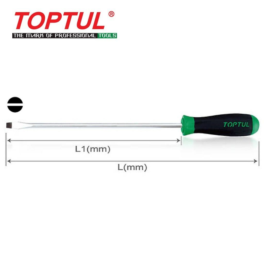 TOPTUL Extra Long Slotted Anti-Slip Screwdrivers FACB Series | Shopee ...