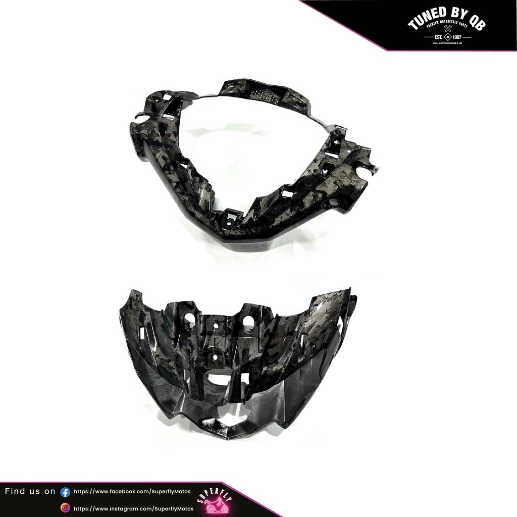 SUPERFLY INNER COVER PART FORGED CARBON V3 - YAMAHA Y15 V2 | Shopee ...