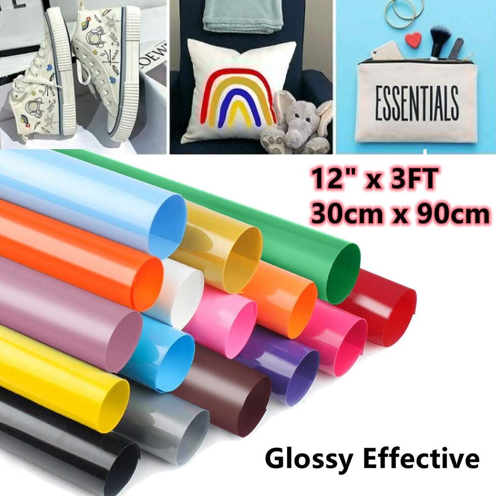 HTVRONT HTV Heat Transfer Vinyl 30cm*90cm DIY PU Vinyl Roll for T-Shirts Iron on Vinyl for ...
