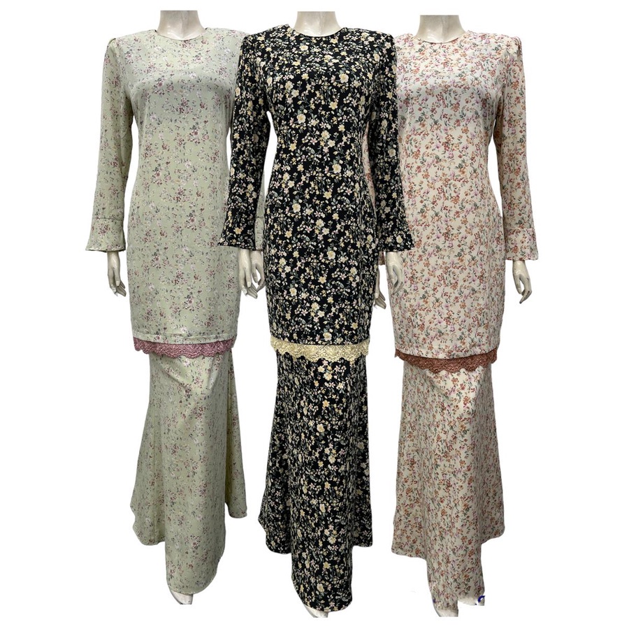 10147L BAJU KURUNG MODEN WITH LACE KAIN DUYUNG SIZE:38-50 | Shopee Malaysia