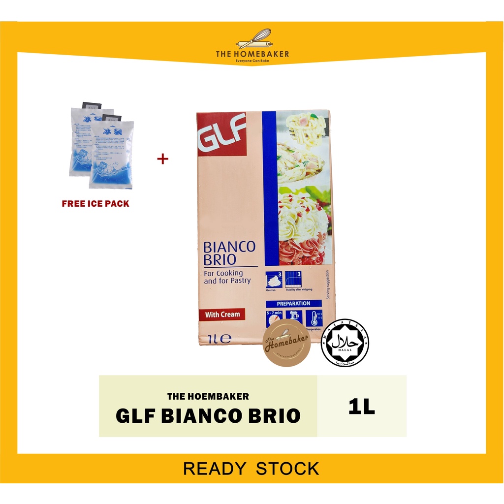 GLF Bianco Brio Cooking Cream 1L / For Cooking and For Pastry / With ...