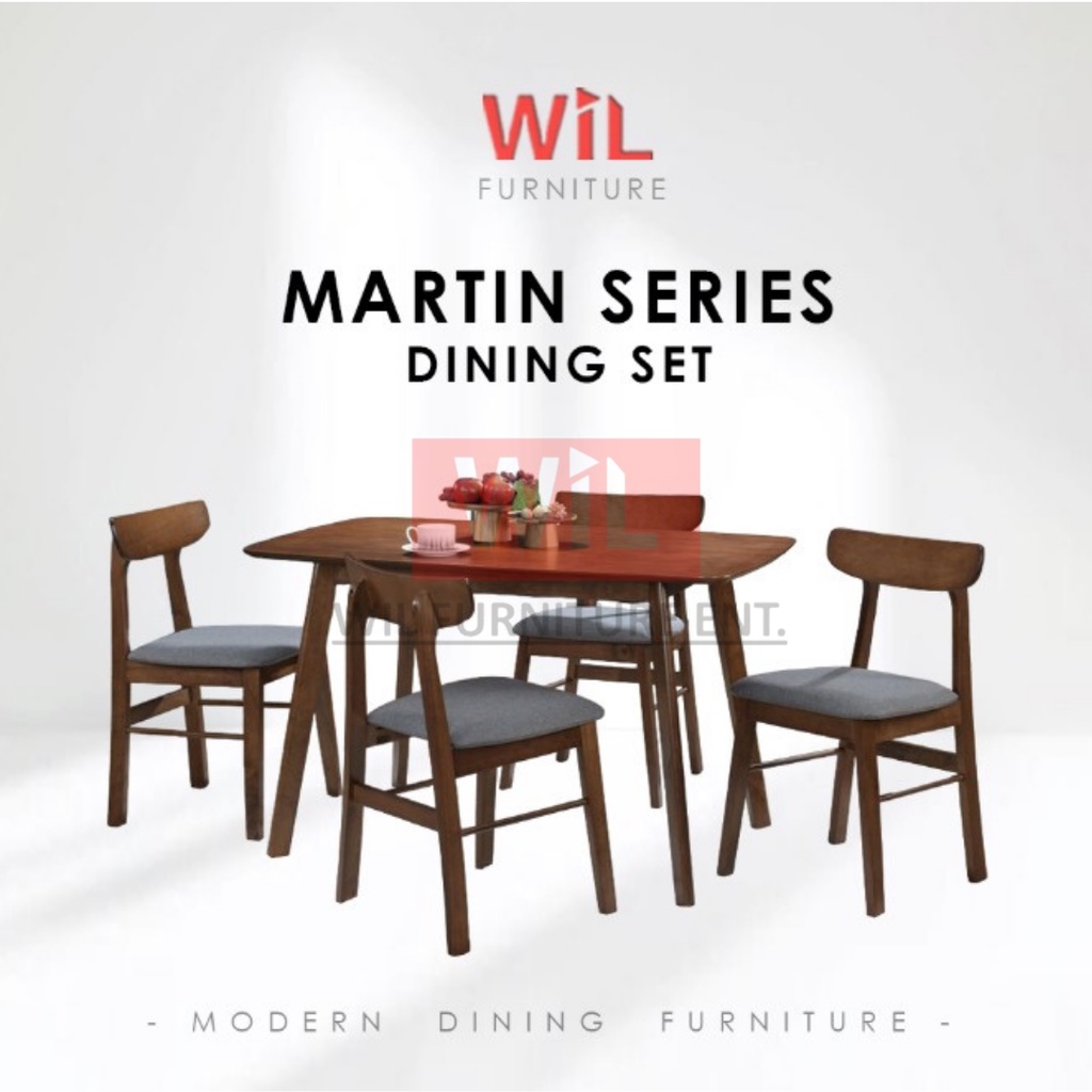 【READY STOCK】WIL FURNITURE ENT: MARTIN Dining Set Meja Makan Murah Meja Makan Dining Chair Ikea ...