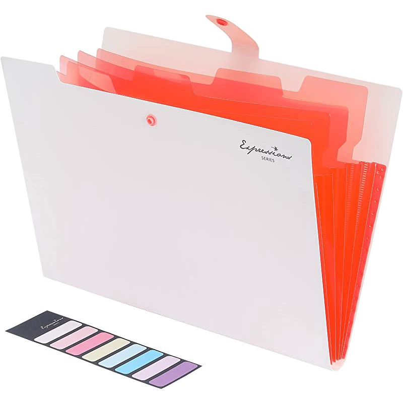 5 Pocket Folder with Labels, Letter Size Expanding File Folder ...