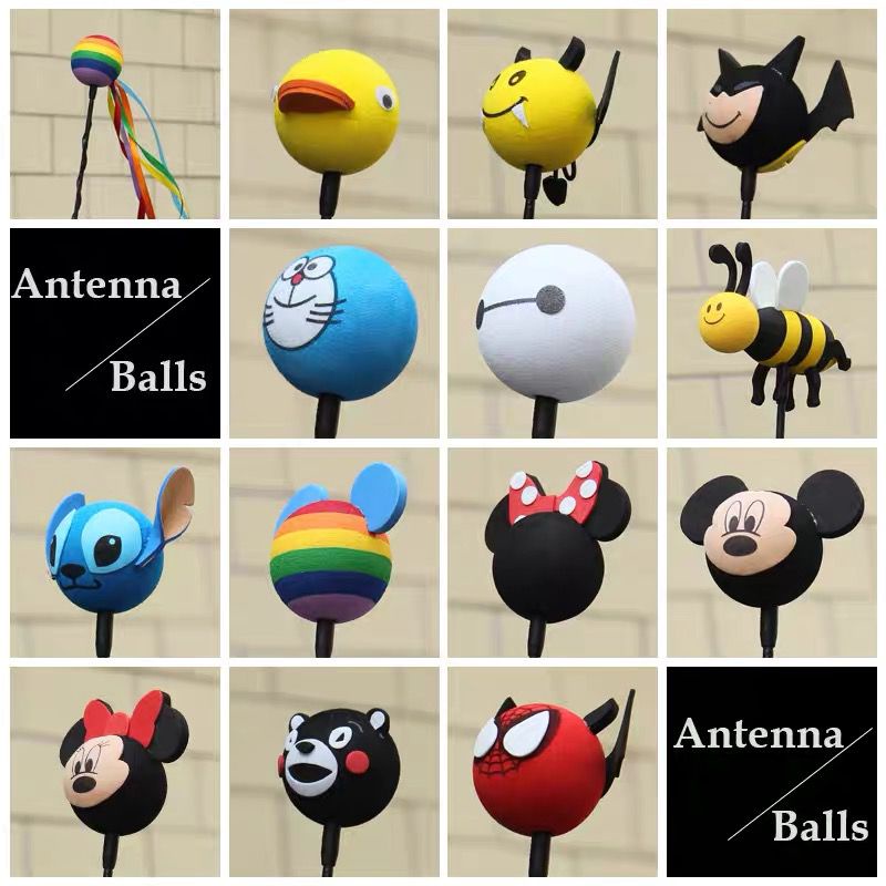 Universal Outboard Car Ball Antenna / Car Antenna Doll / Car Exterior ...